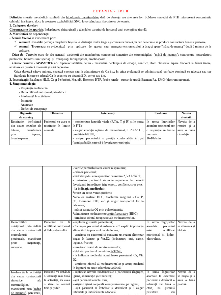 B.Tetania - HPTH | PDF