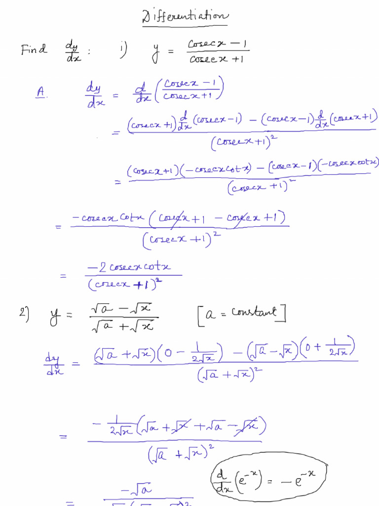 Differentiation Combinations 28-07-2024 | PDF