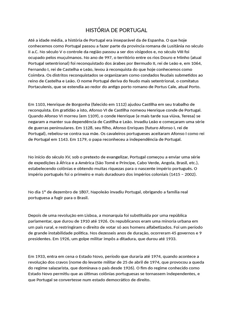 História de Portugal | PDF
