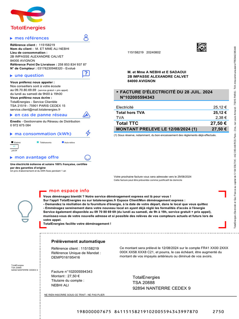 Facture EDF | PDF