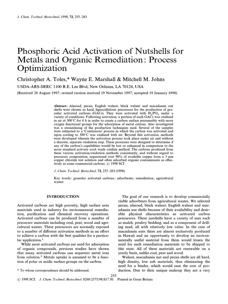 Phosphoric_Acid_Activation_of_Nutshells | PDF