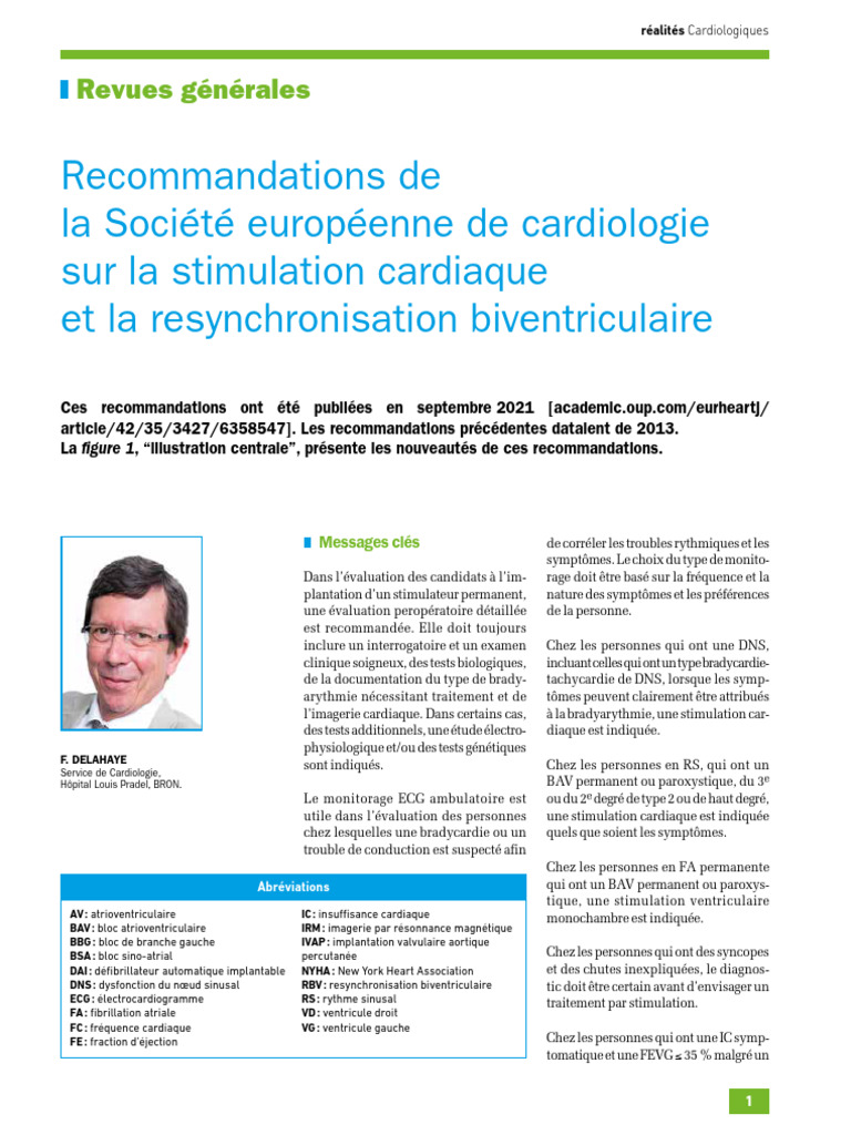 Réalité Cardiologique ESC2021 PMK | PDF