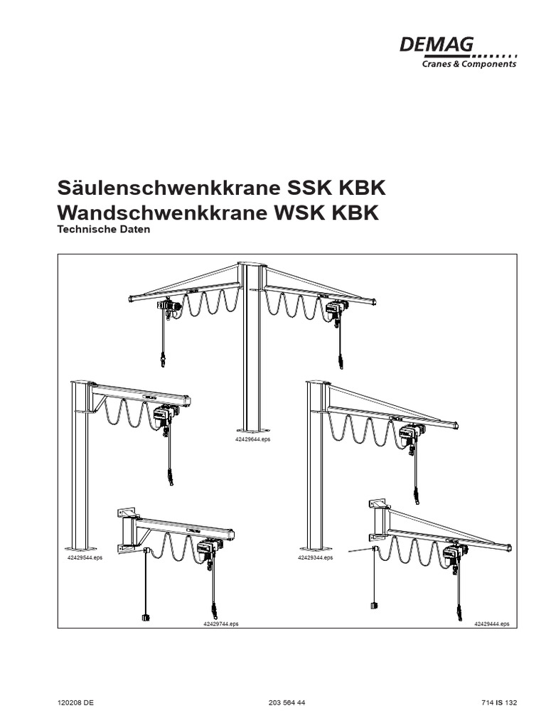 Technisches-Datenblatt-Demag-Wandschwenkkran-WSK-KBK.Internet | PDF