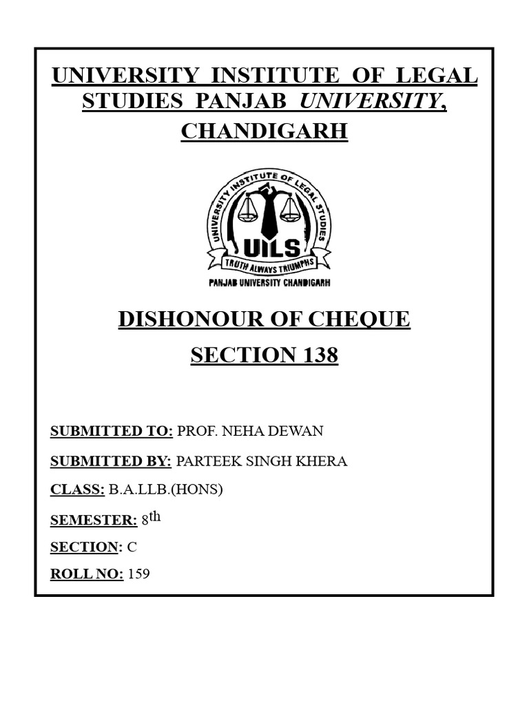 Parteek Business Law 8Th Sem PDF | PDF | Cheque | Negotiable Instrument