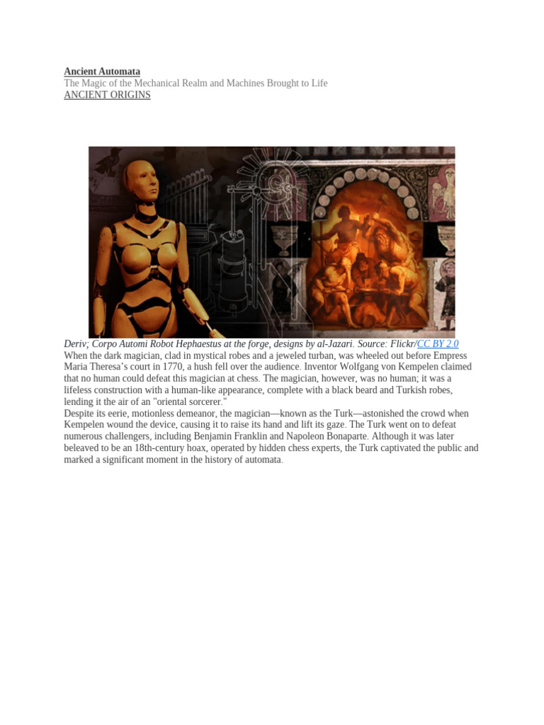 Ancient Automata | PDF