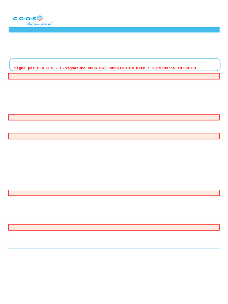 Dossier CGOS | PDF