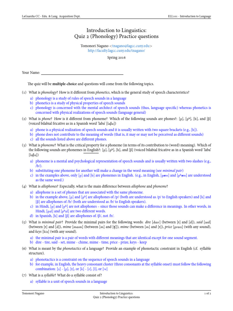 Quiz 2 Sample Answer | PDF