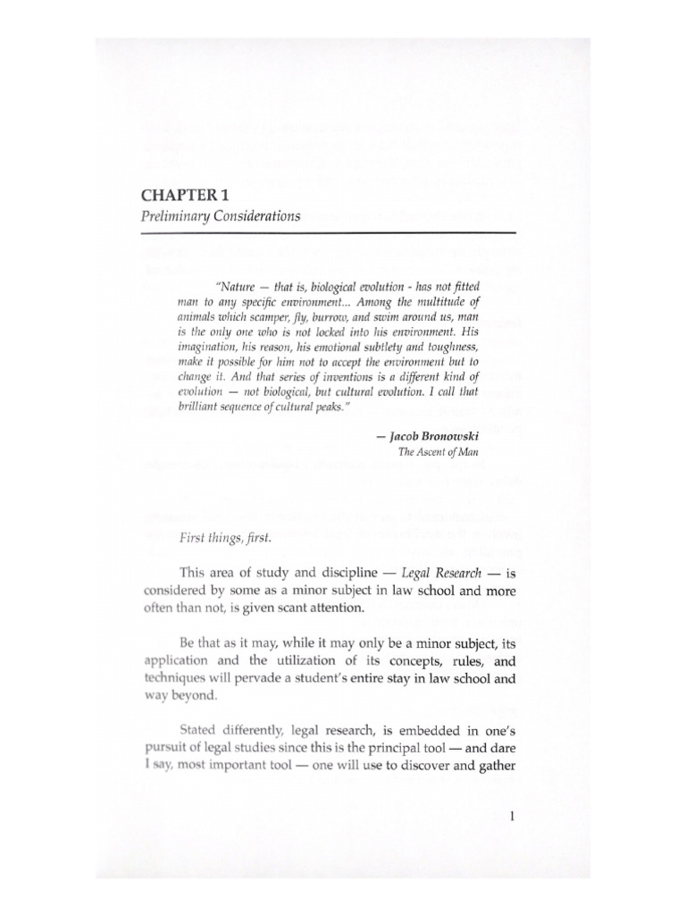 Legal Research Chapter 1 | PDF