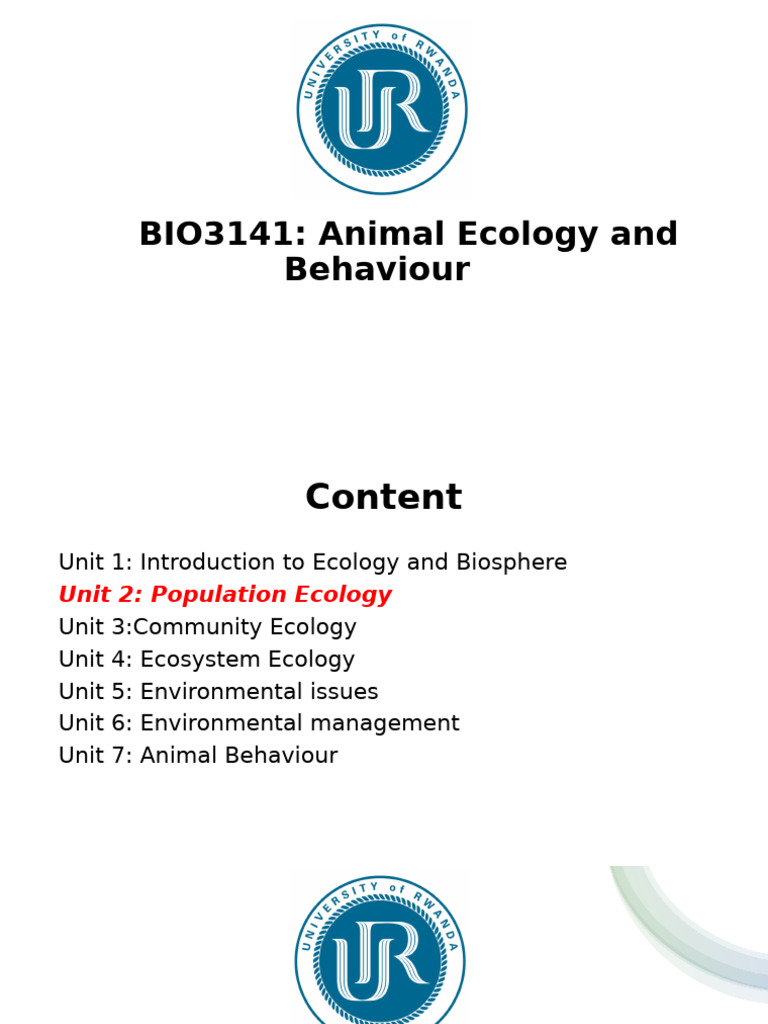 Unit 3 Population Ecology | PDF