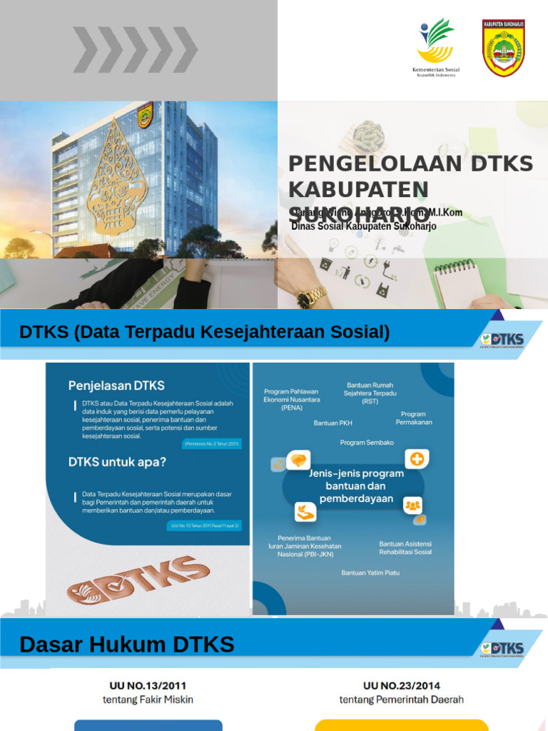 Pengelolaan DTKS Sukoharjo | PDF