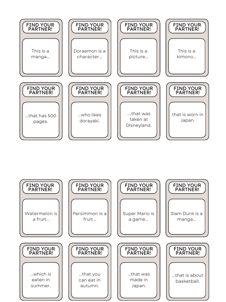 3 - Relative Clause Cards | PDF