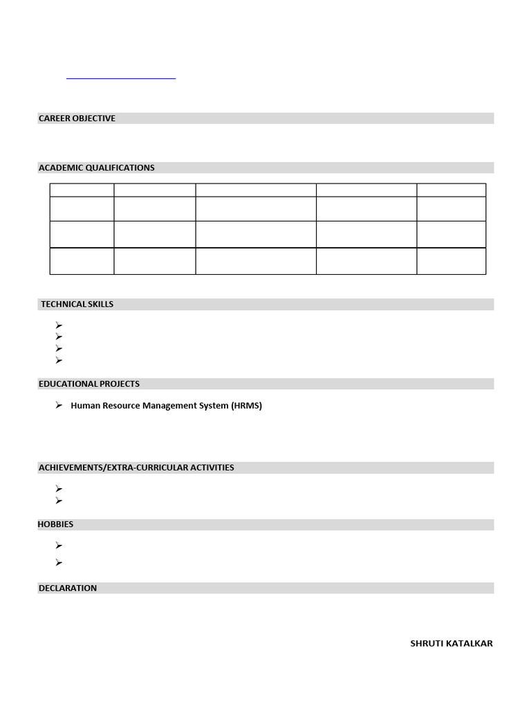 Shruti Katalkar Resume | PDF