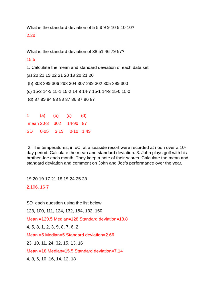 Standard Deviation | PDF