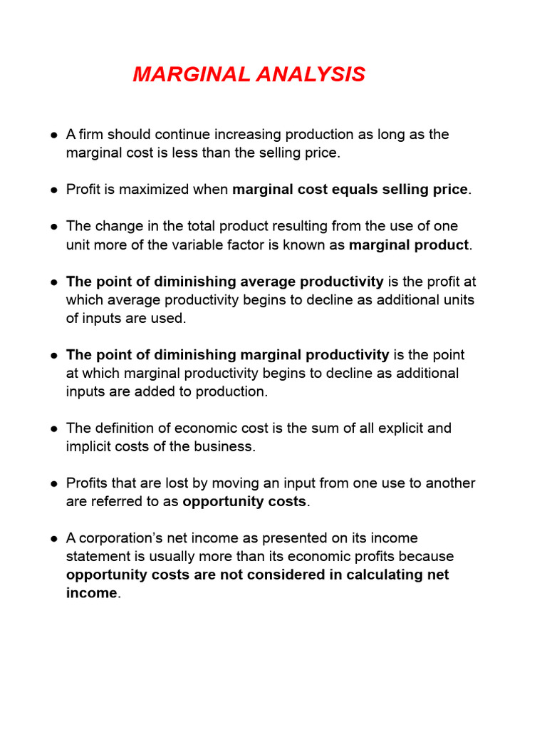 Marginal Imp Notes | PDF