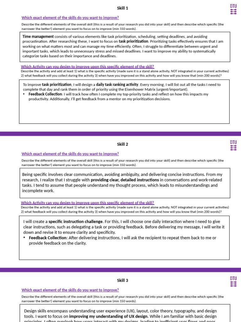 Template Deliberate Practice Week 3 | PDF