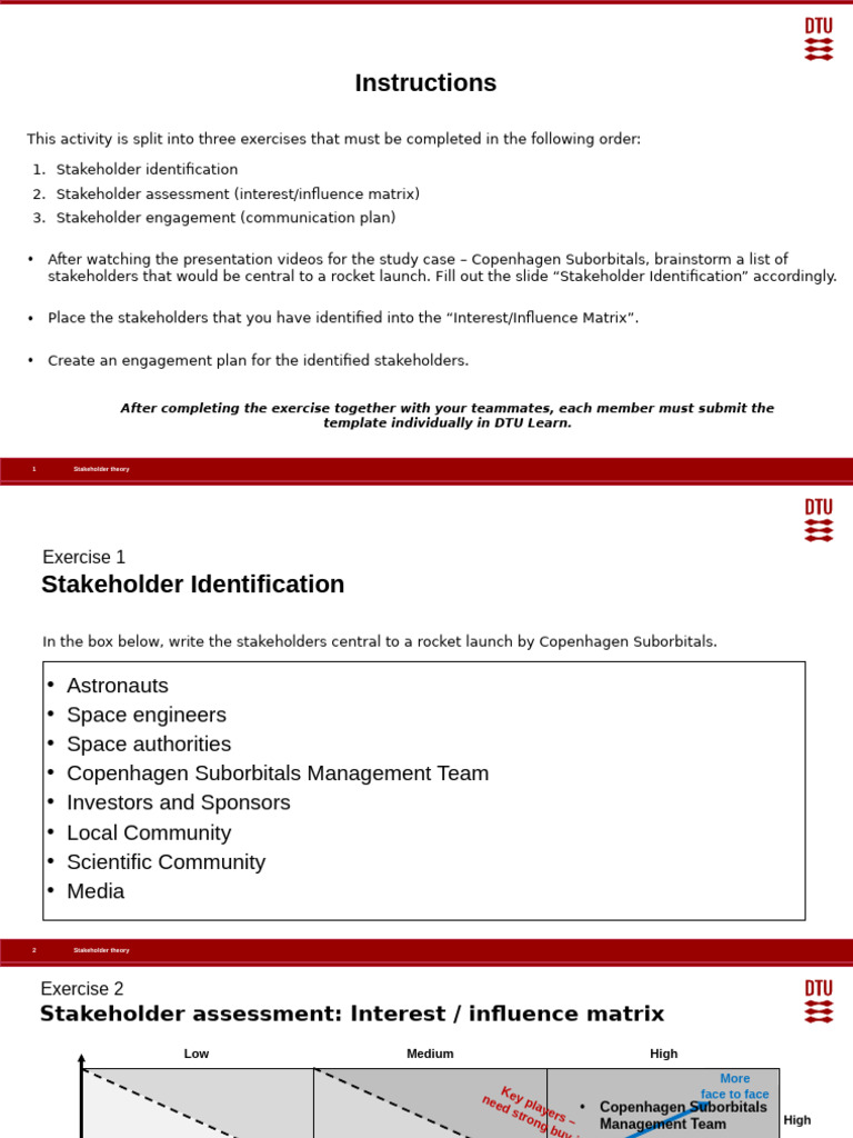 Exercise Stakeholders | PDF