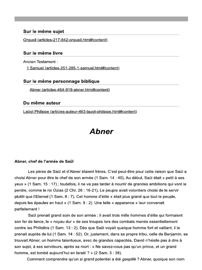 Abner | PDF