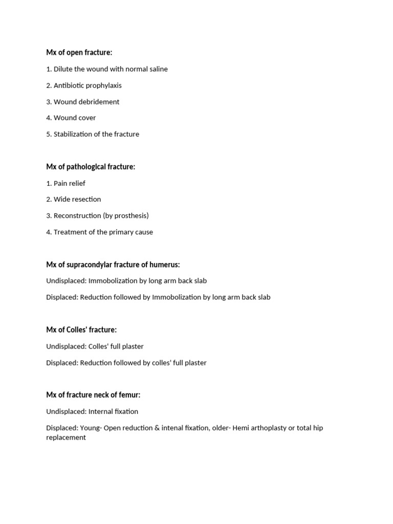 Management of Fracture | PDF