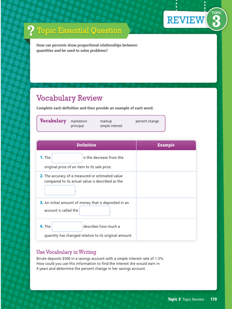 7th Grade Lesson 3 | PDF | Interest | Career & Growth
