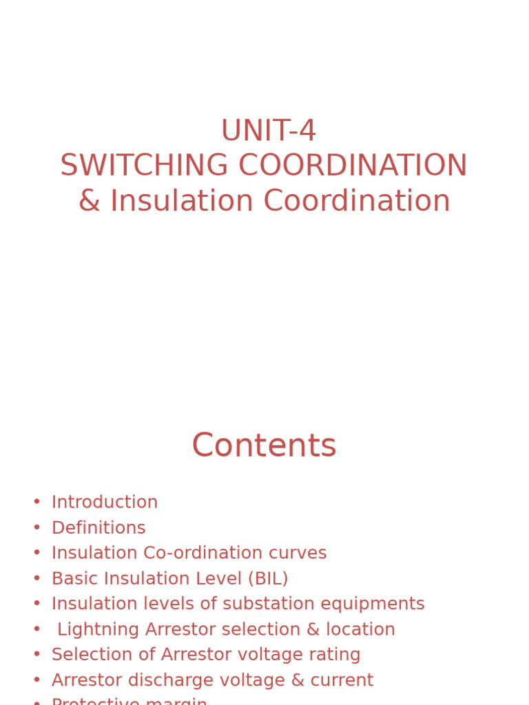 Switching Coordination & Insulation Coordination | PDF