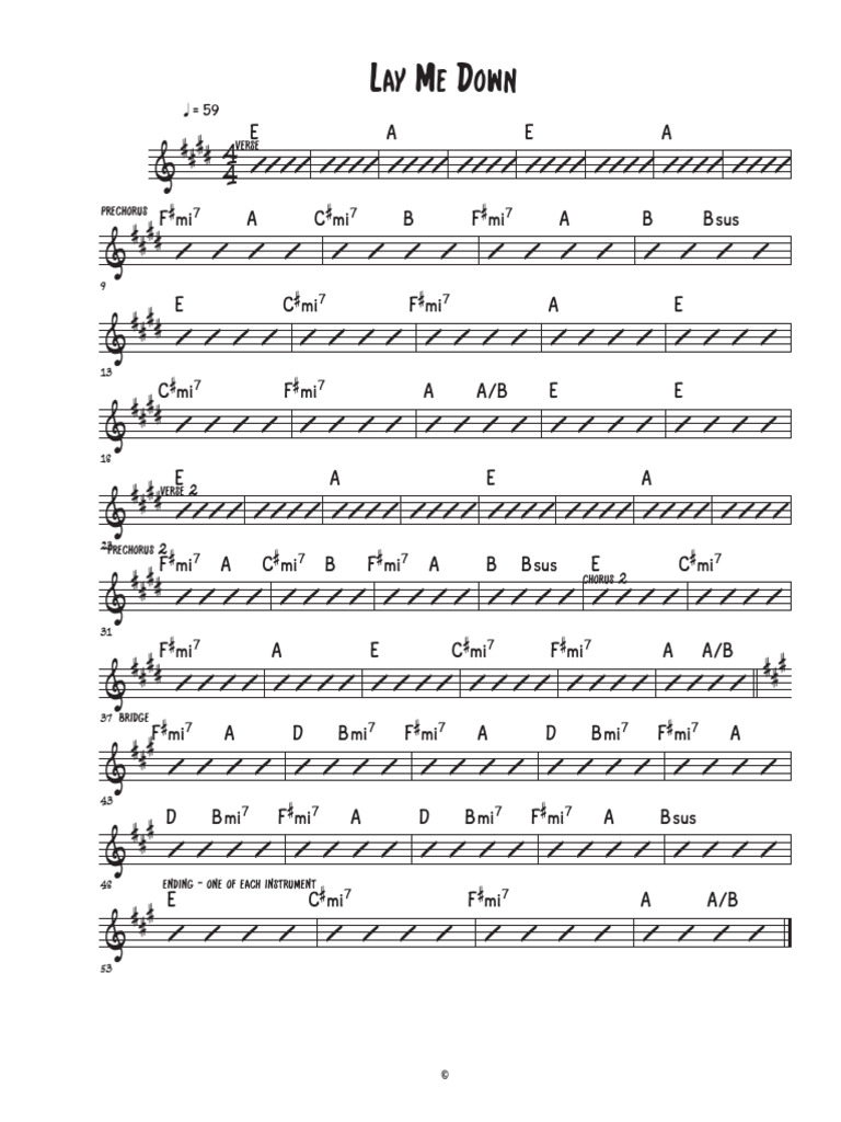Lay Me Down - SCORE | PDF