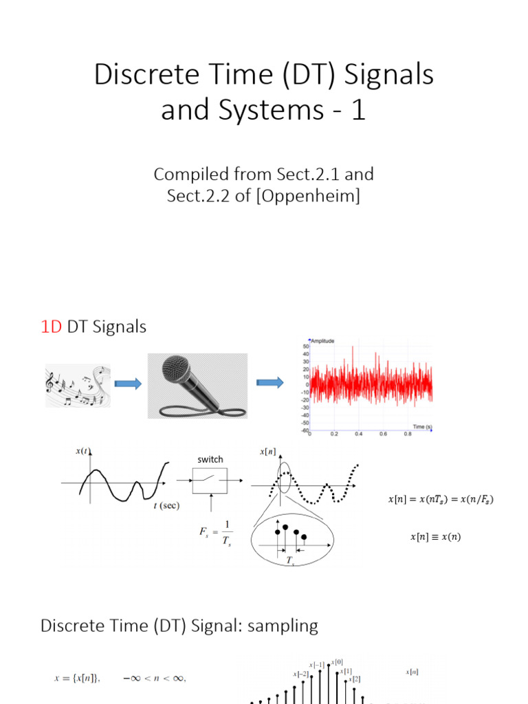 23-EEE421-L01-Intro To DT Signals | PDF 23-EEE421-L01-Intro To DT Signals | PDF