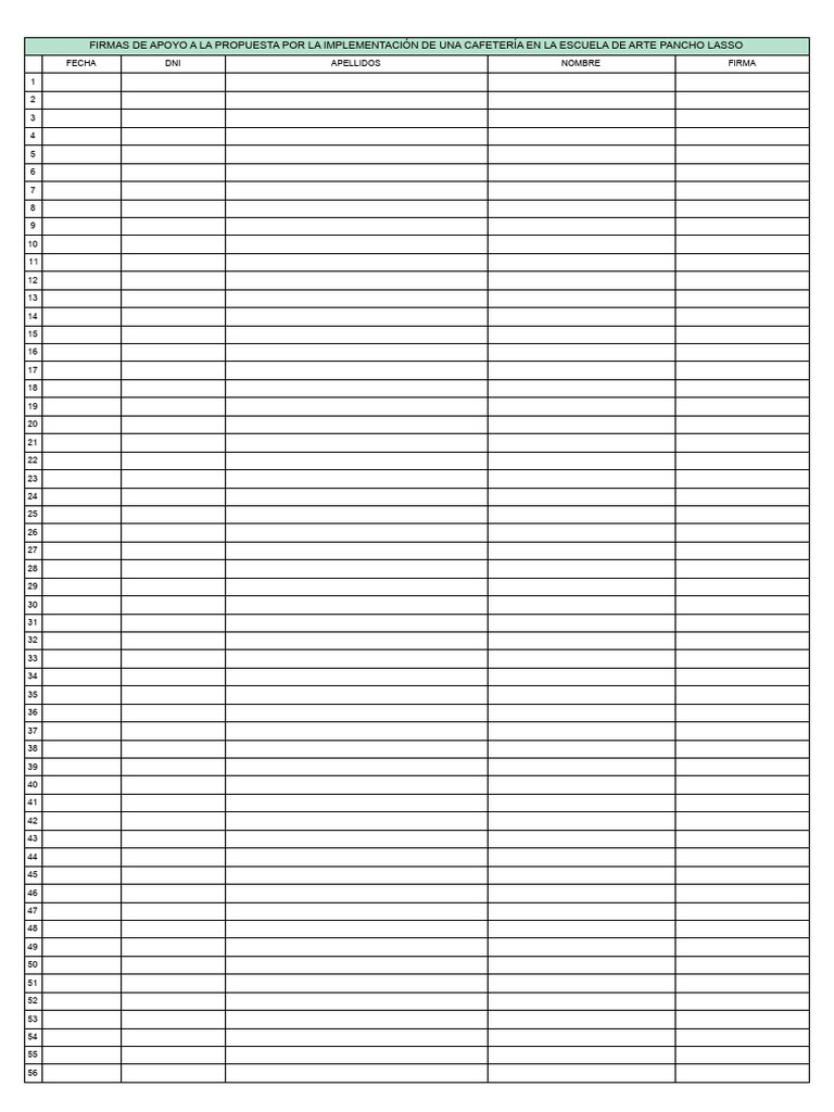 Hoja de Firmas - Hoja 1 | PDF