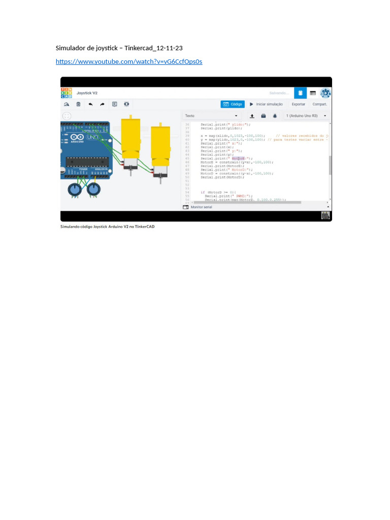 Simulador de Joystick - Tinkercad - 12-11-23 | PDF