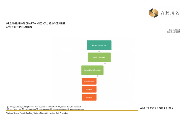 AMEX CORP- ORGANIZATION CHART MSU | PDF