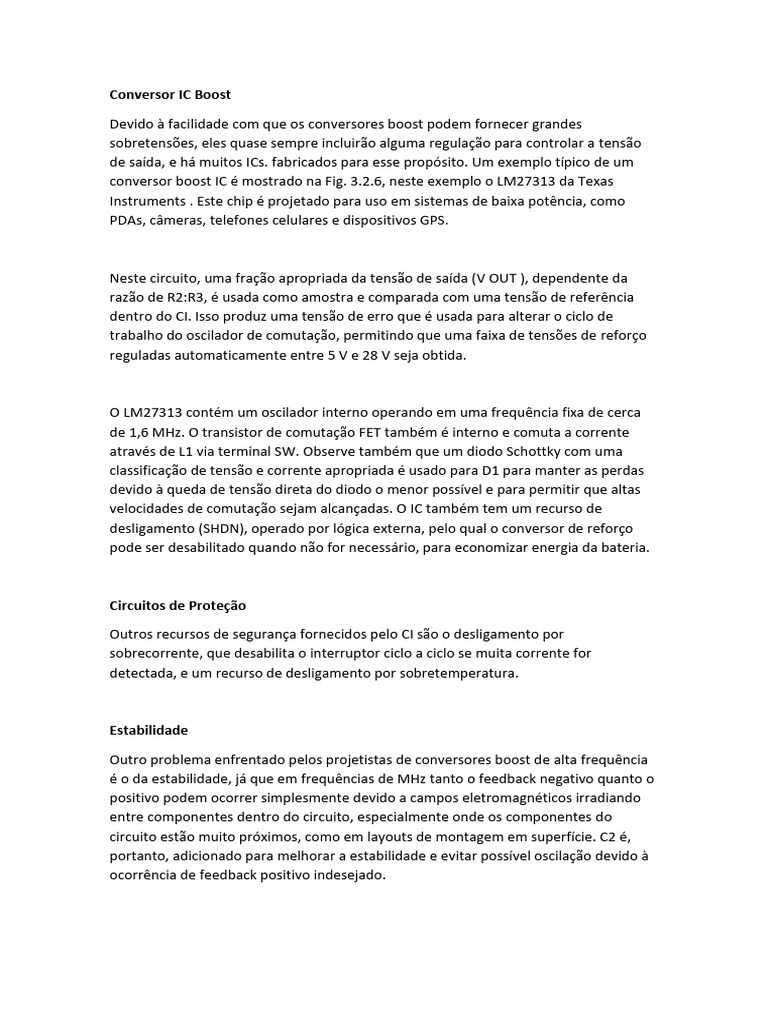 Conversor IC LM27313 Boost | PDF
