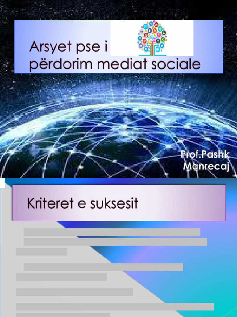 Ligjerata 4 MSB Arsyet Për Përdorimin e Mediave Sociale | PDF