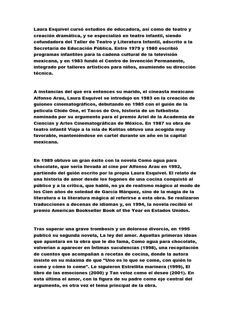Laura Esquivel... | PDF