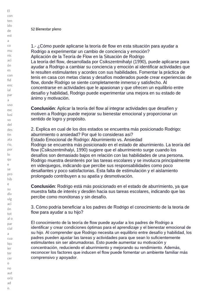 Aplicación de la Teoría de Flow en Rodrigo | PDF | Las emociones ...