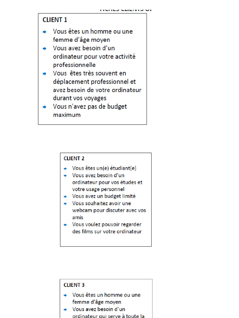 TDV Exercice PC - Clients | PDF