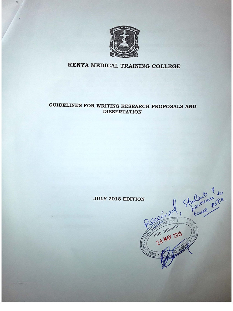 KMTC Research Guidelines - 2018 | PDF