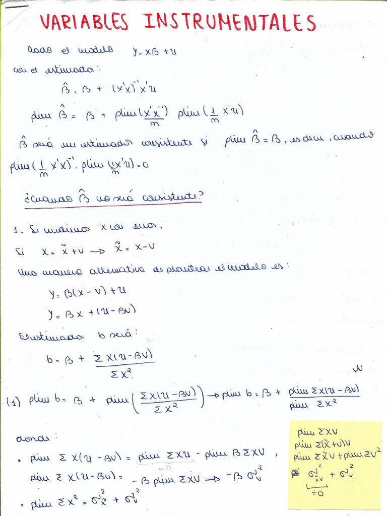 Variables Instrumentales | PDF