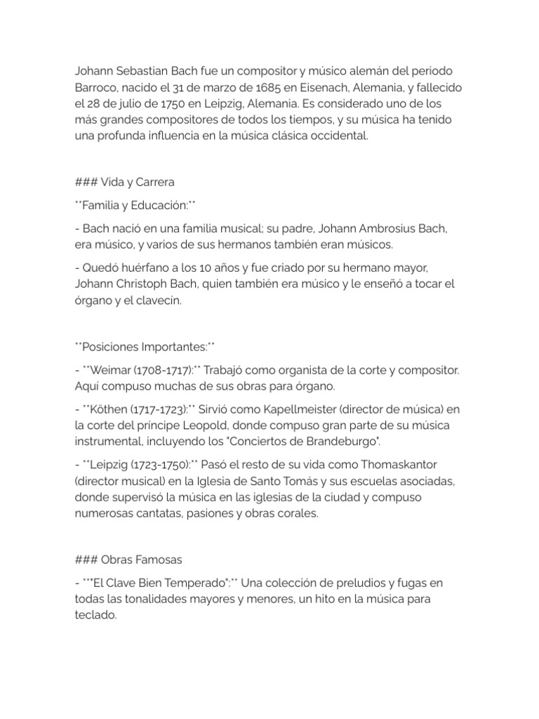 Bach y El Clave Bien Temperado | PDF