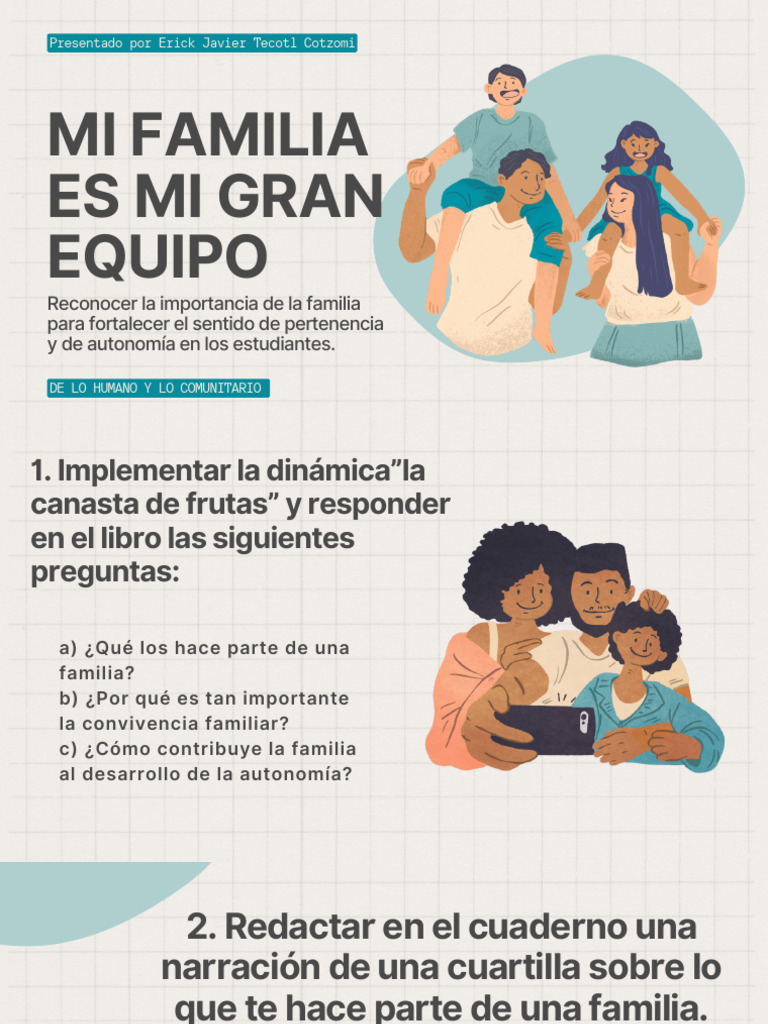 Mi Familia Es Mi Gran Equipo | PDF | Estudios de idiomas extranjeros