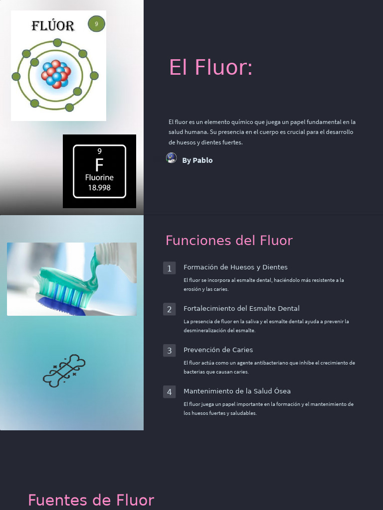 El Fluor Un Elemento Esencial | PDF | Flúor | Artes del Lenguaje y ...