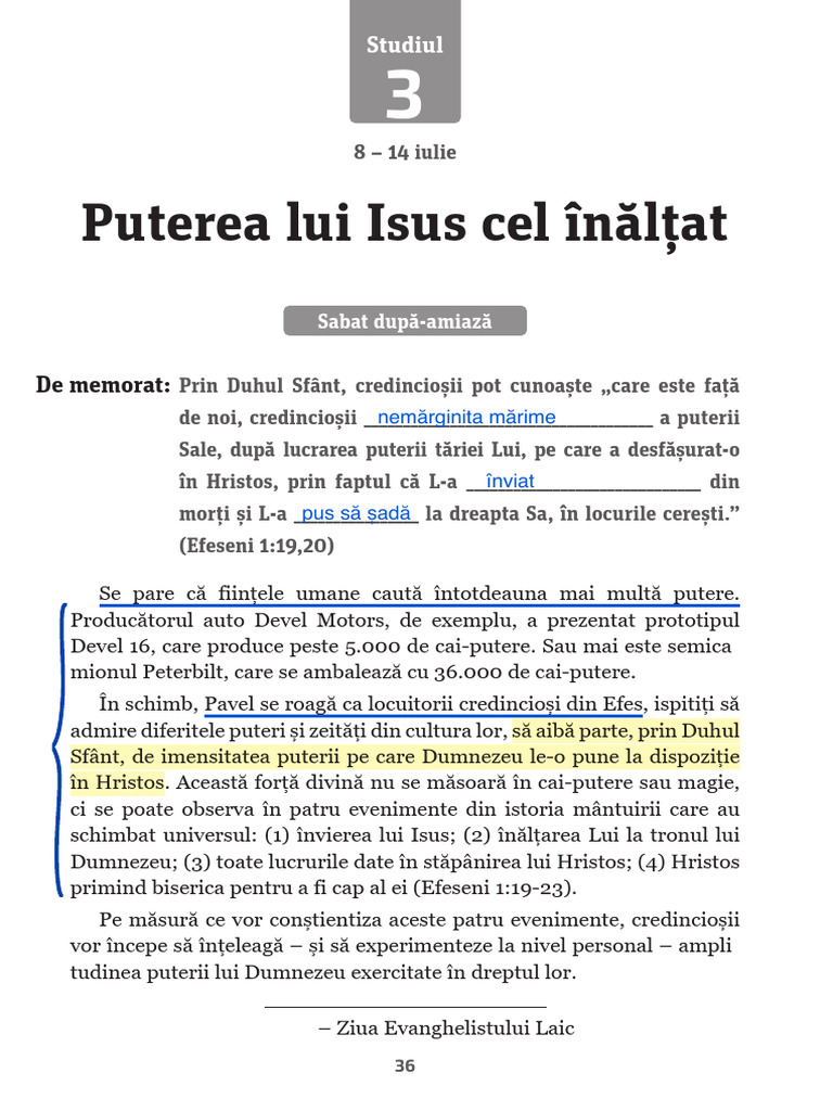 Puterea Lui Isus Cel Înălțat | PDF