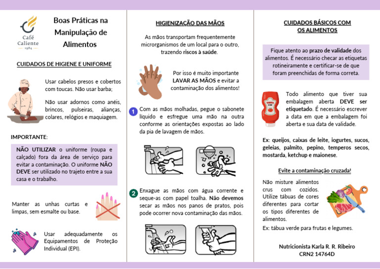 Folder Boas Práticas De Manipulação De Alimentos Pdf Pdf