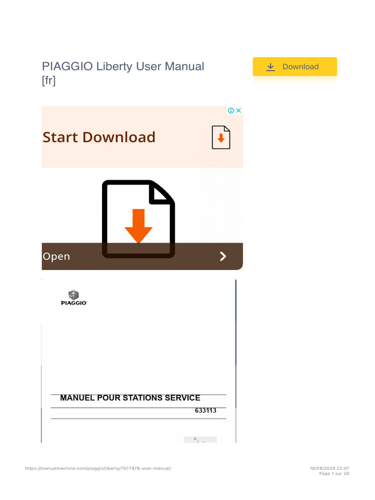 PIAGGIO Liberty 2t User Manual | PDF