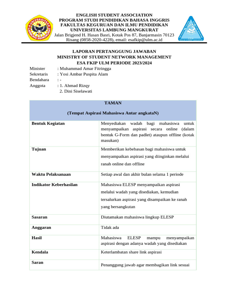 LPJ Akhir - SNM Virtus | PDF