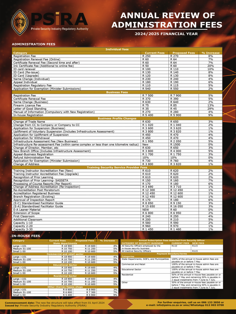 ADMINISTRATION FEES 2024_25_press | PDF