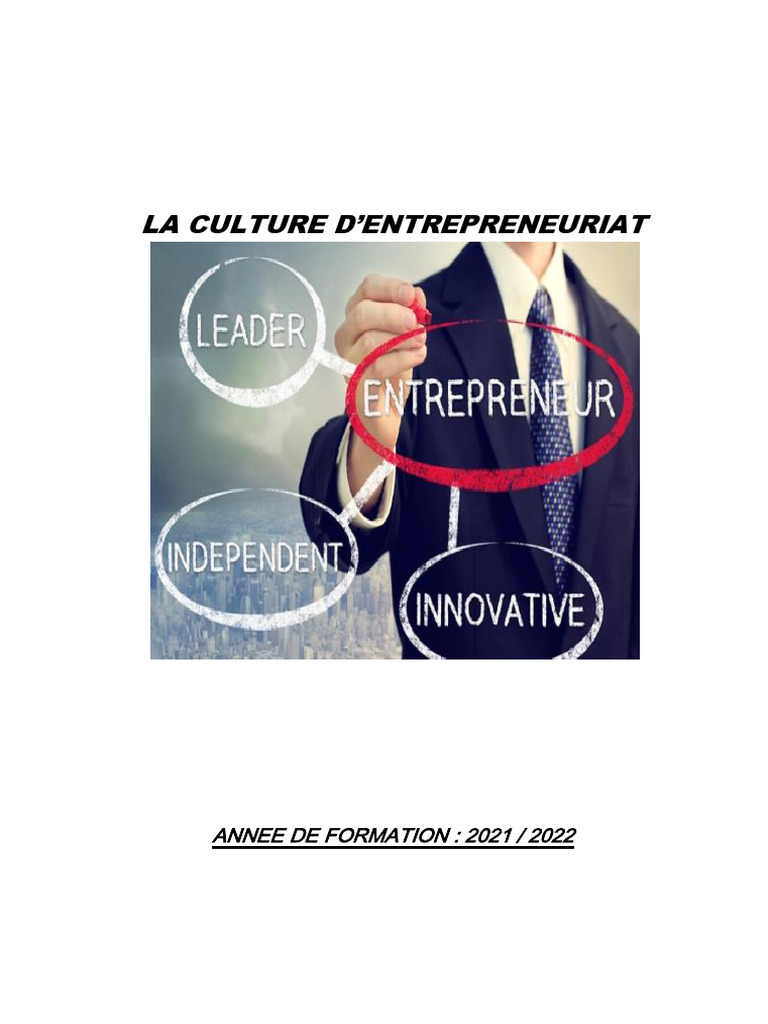 MODULE Culture D'entrepreneuriat. | PDF