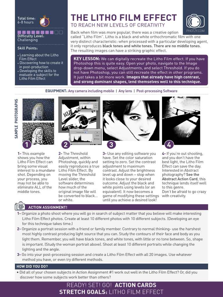 ActionCards - Litho Film Effect | PDF