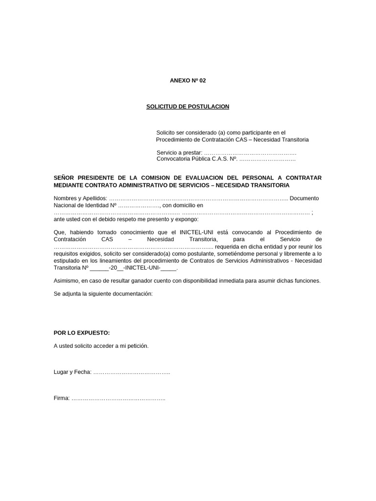 ANEXO No 02 y 03 | PDF