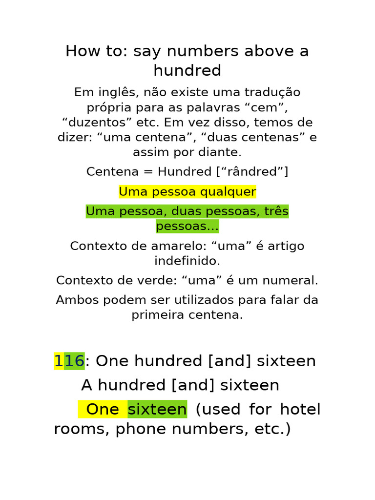 How To - Say Big Numbers | PDF