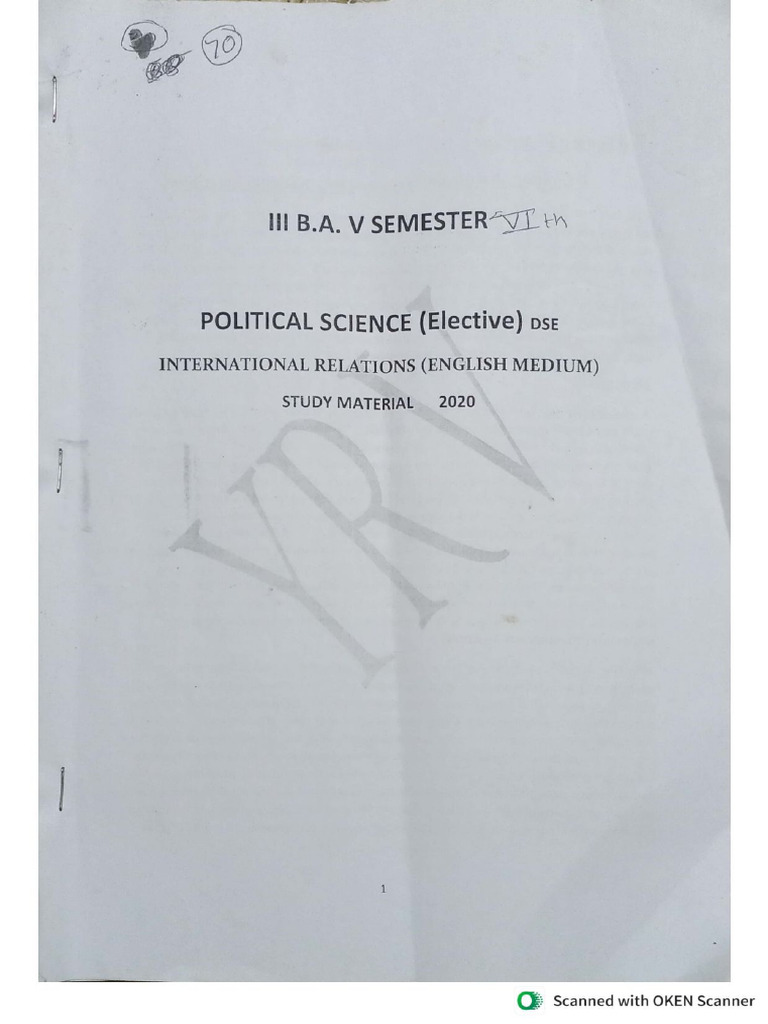 Political Science 5th Sem EM | PDF