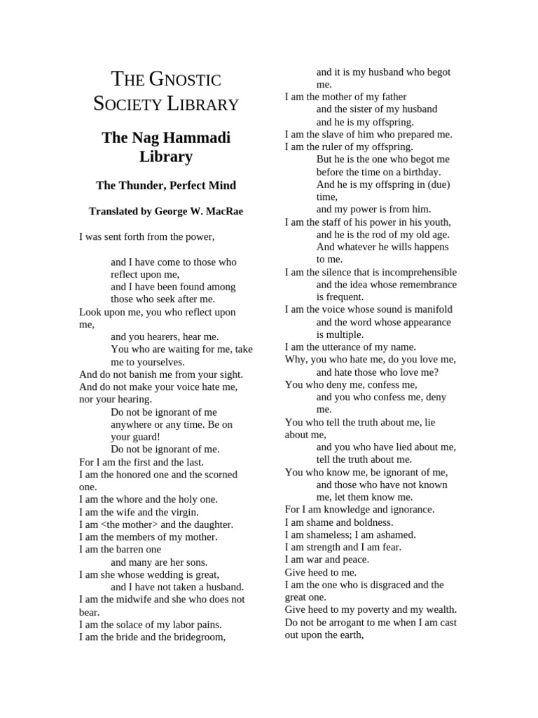 The Gnostic Society Library | PDF